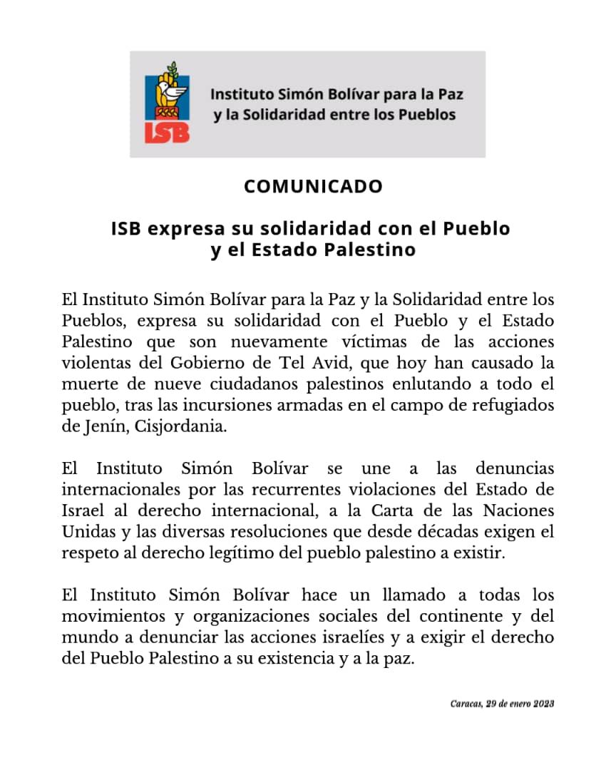 Isb Se Une A Las Denuncias Internacionales Sobre Agresiones De Israel