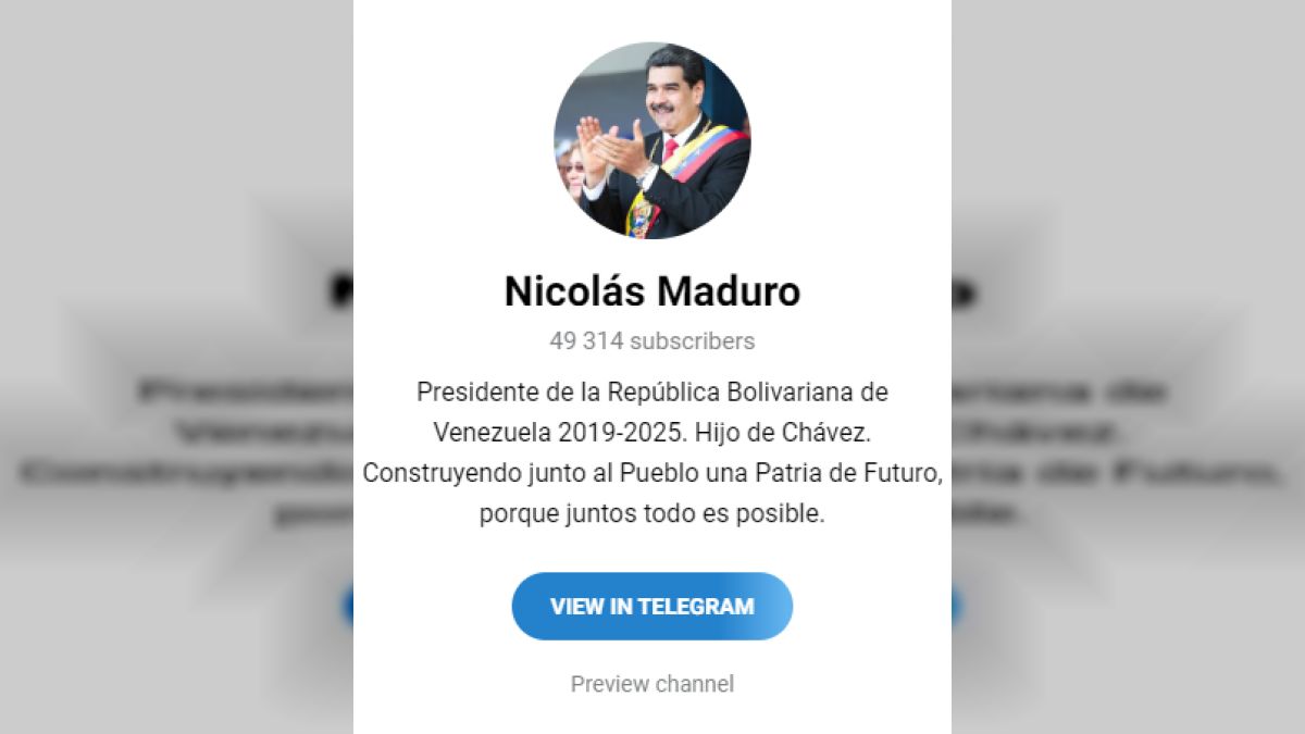 Jefe de Estado activa canal en Telegram para mostrar la verdad de Venezuela