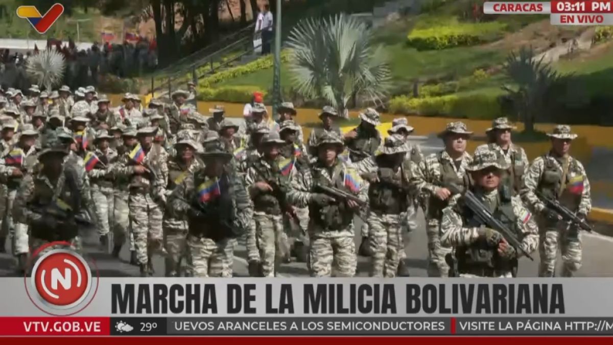 Milicia Nacional Bolivariana tomó las calles de Caracas para conmemorar ...